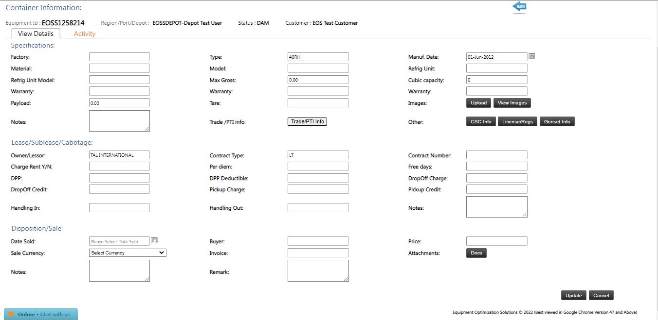 EOS - The intermodal industry’s Equipment Optimization Solution